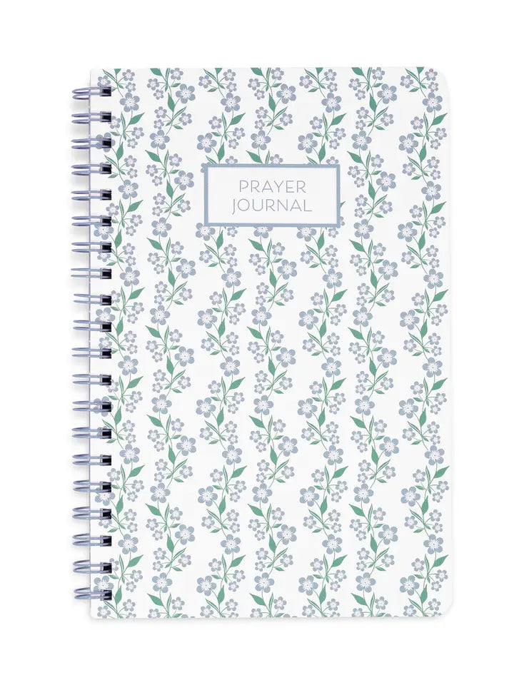 PRAYER JOURNAL-BLUE FLORAL – The Pineapple Post